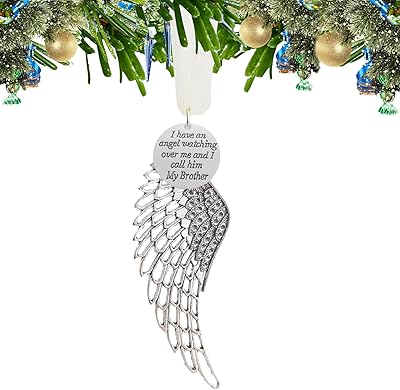 Amazon.com: 16 Pcs Angel Wings Ornament Christmas Feather Hanging Decor ...