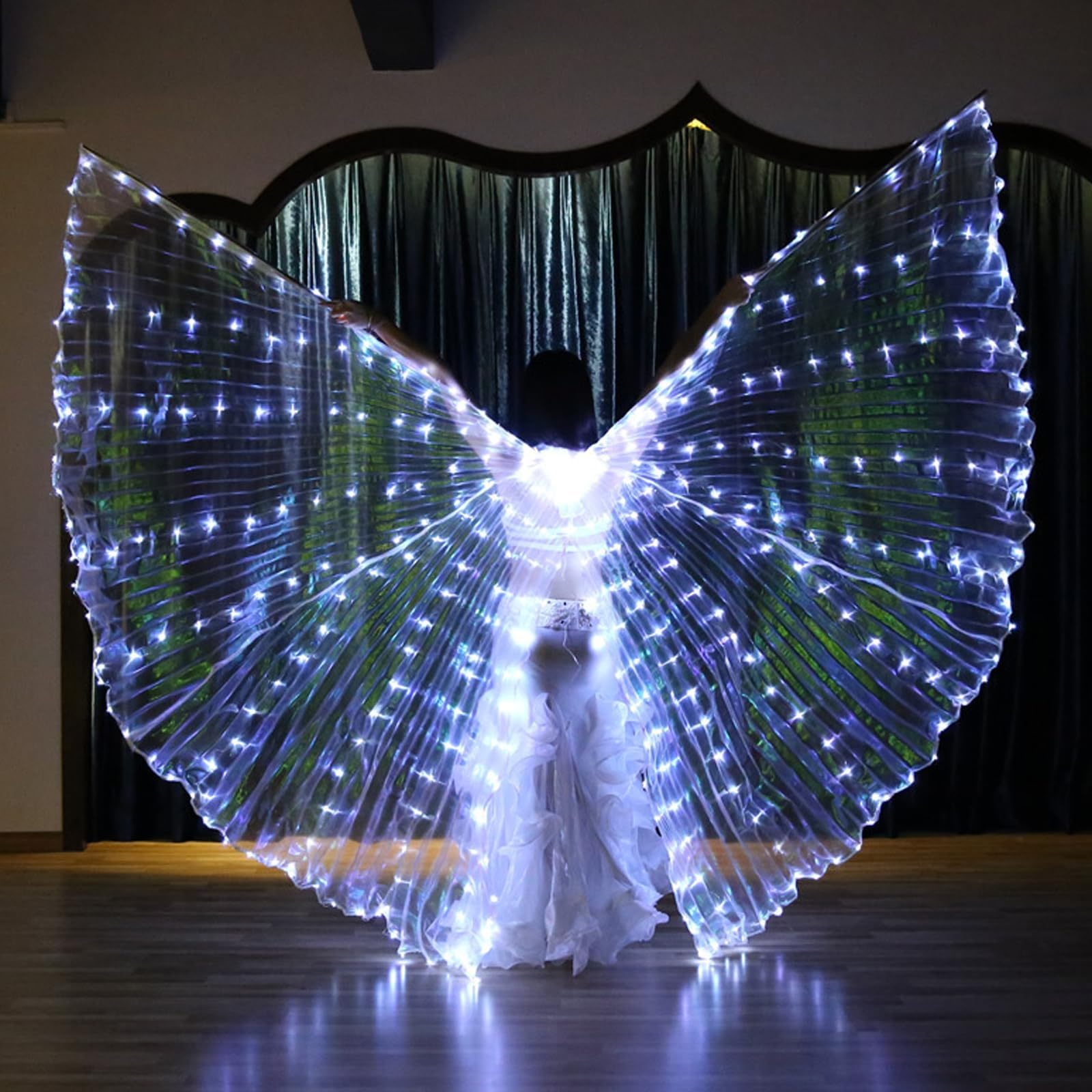 GSDGV LED Wing, LED Belly Dance Wings, Light Up Butterfly Wings, 360 ...