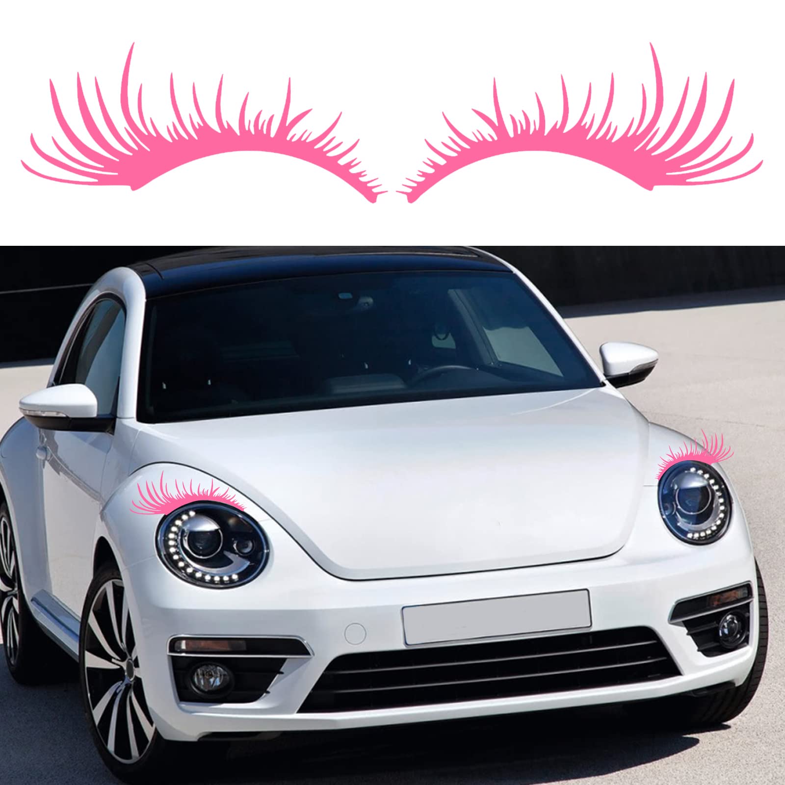 Amazon.com: BLAKAYA 2PCS Auto Headlight Eyebrow Sexy Eyelashes Vinyl ...