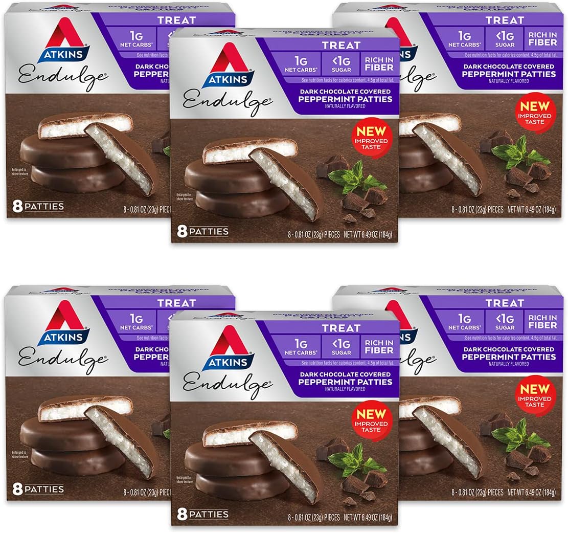 Amazon.com: Atkins Endulge Dark Chocolate Peppermint Patties, Dessert ...