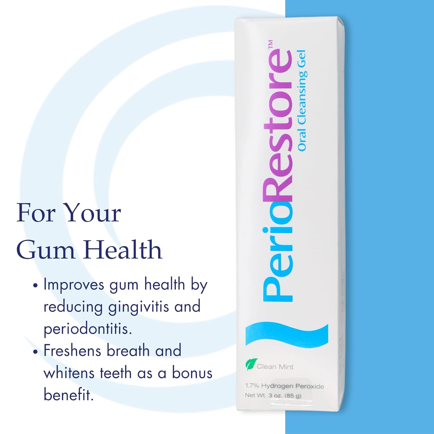 Gel Oral Perio Restore 85 g; Tratamento de Limpeza com 1,7% de Peróxido ...