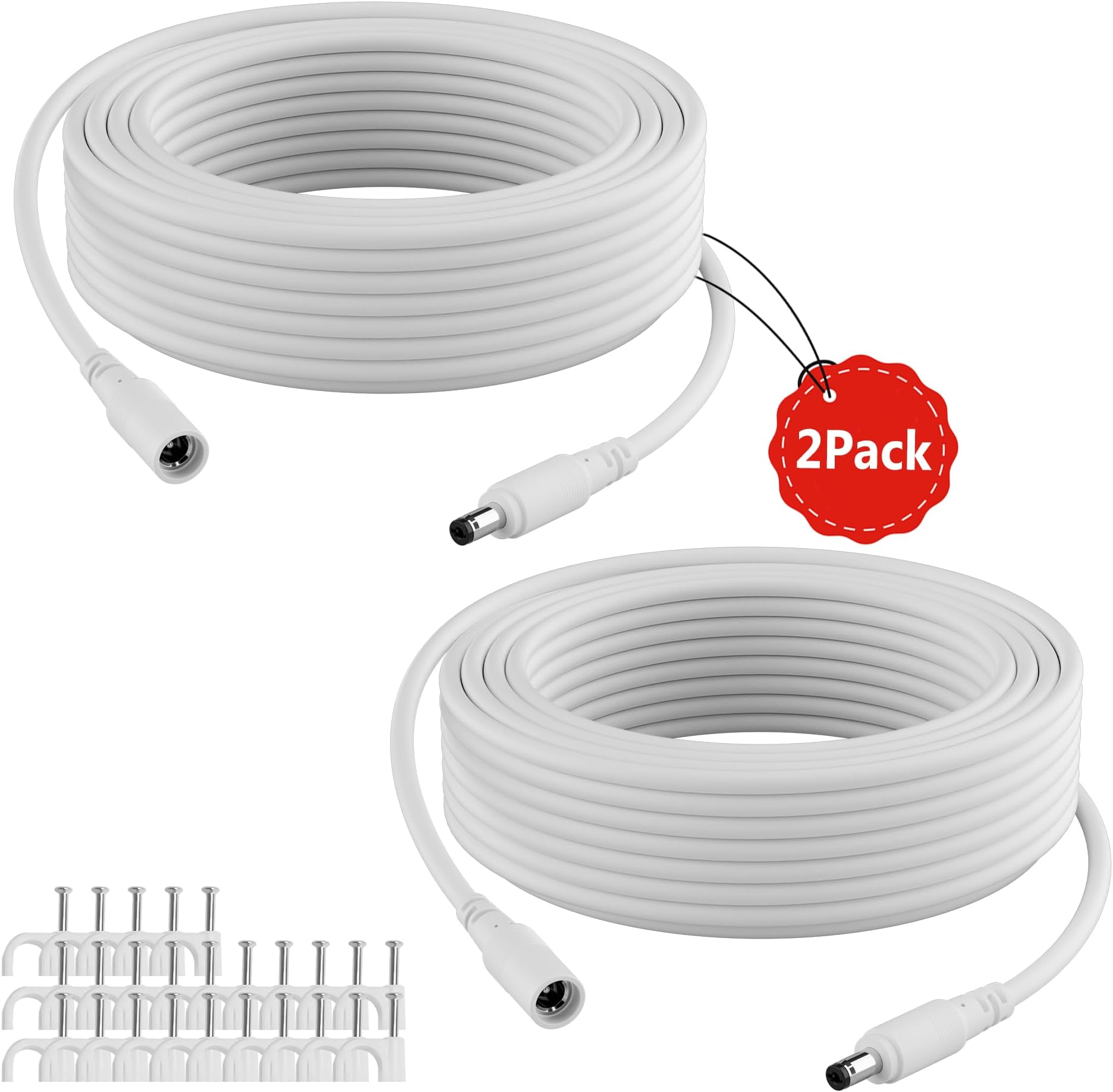 Amazon.com: DC Power Extension Cable 60ft, 12V DC Extension Cord 2.1mm ...