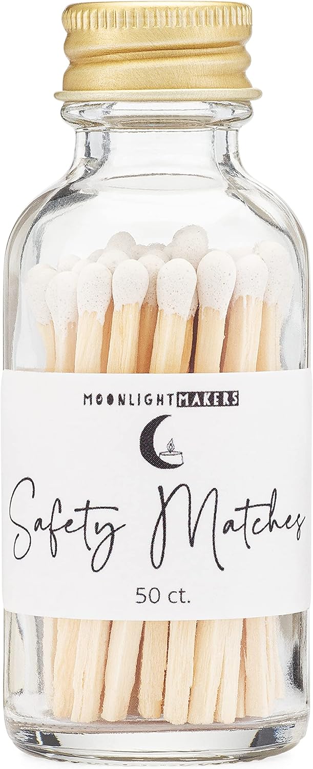 Amazon.com: Fancy Matches in Glass Bottle - 50 Matchsticks in Glass Jar ...