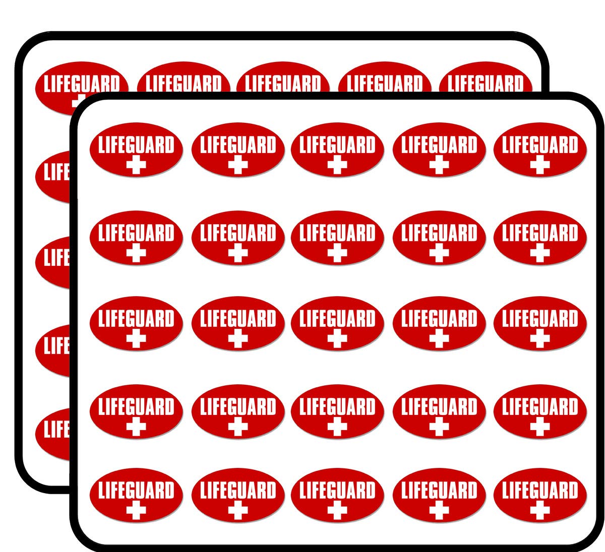 Amazon.com: Red Oval Lifeguard - Beach Life Guard Cross Safety Pool ...