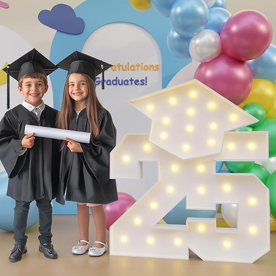Amazon.com: Graduation Decorations 2025, 2.3FT Marquee Numbers 25 for ...