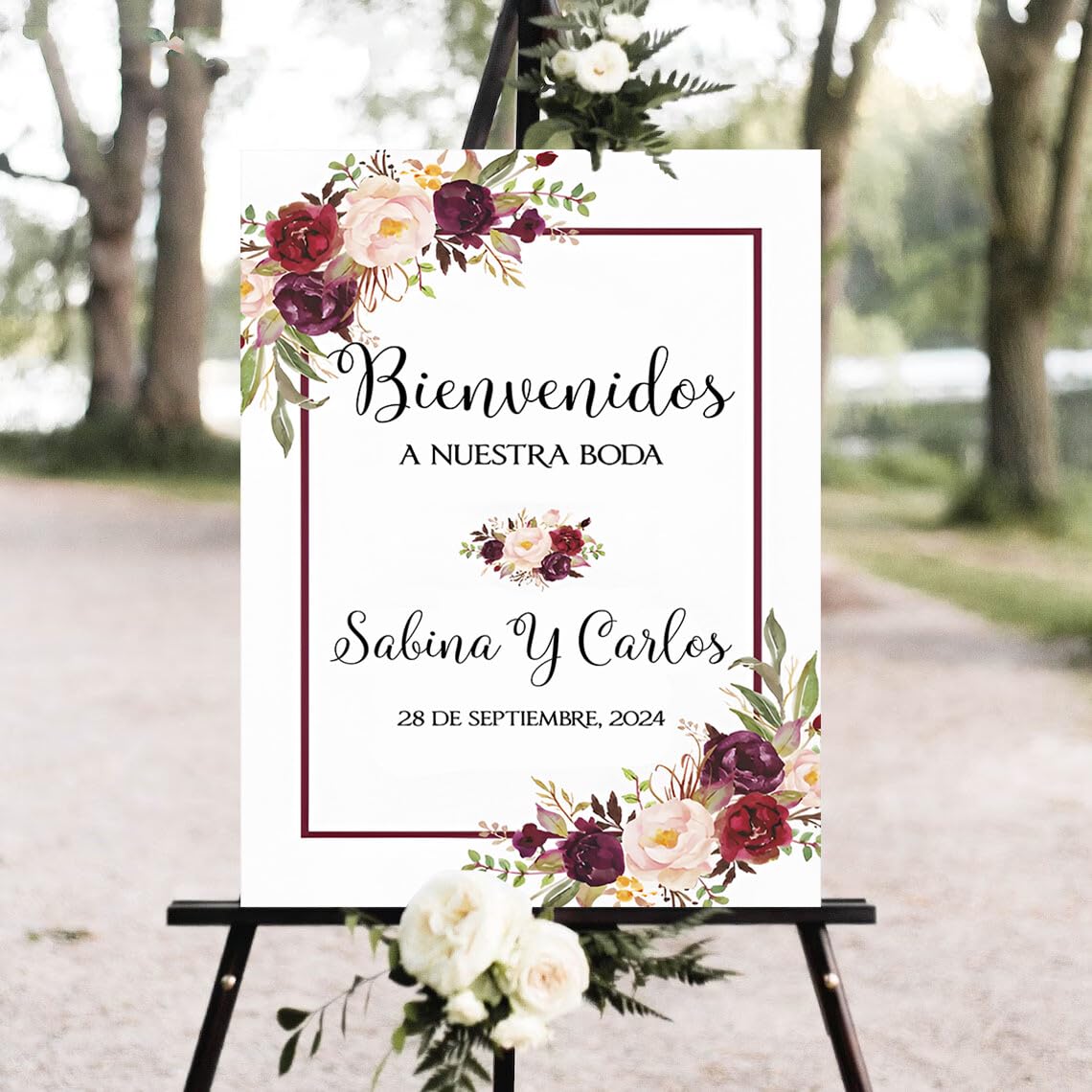 Amazon.com : Personalized Bienvenidos a Nuestra Boda Letrero, Welcome ...