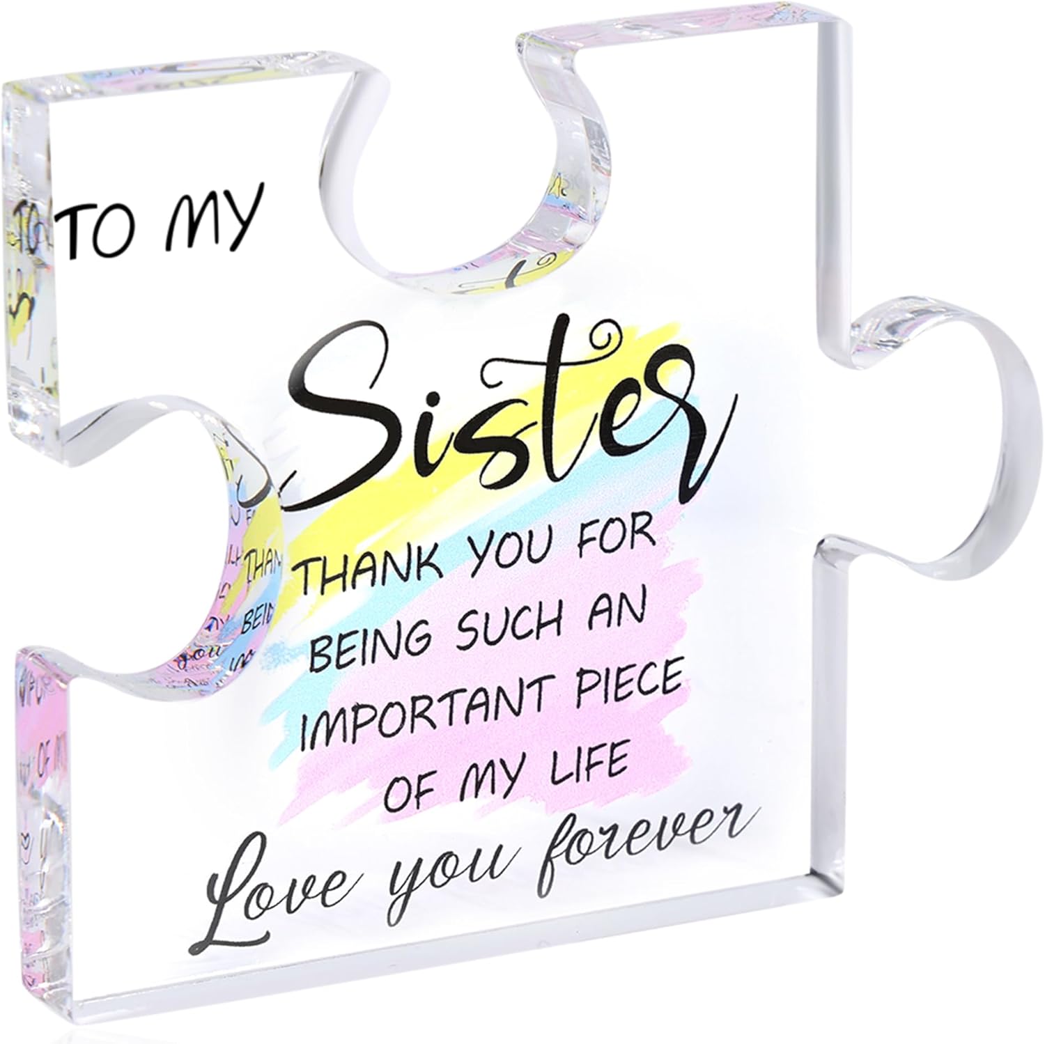 Amazon.com: Sister Gifts from Sisters – To My Sister Acrylic Puzzle ...