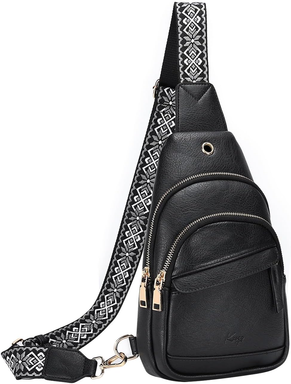 Bostanten Sling Bag pour femmes Sac poitrine PU Cuir Crossbody Bag ...