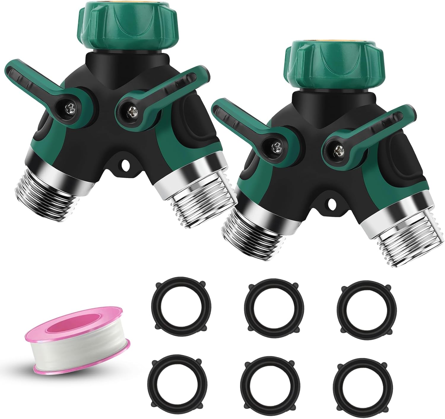 Amazon.com: Garden Hose Splitter 2 Way, 3/4" Y Water Hose Splitter with ...