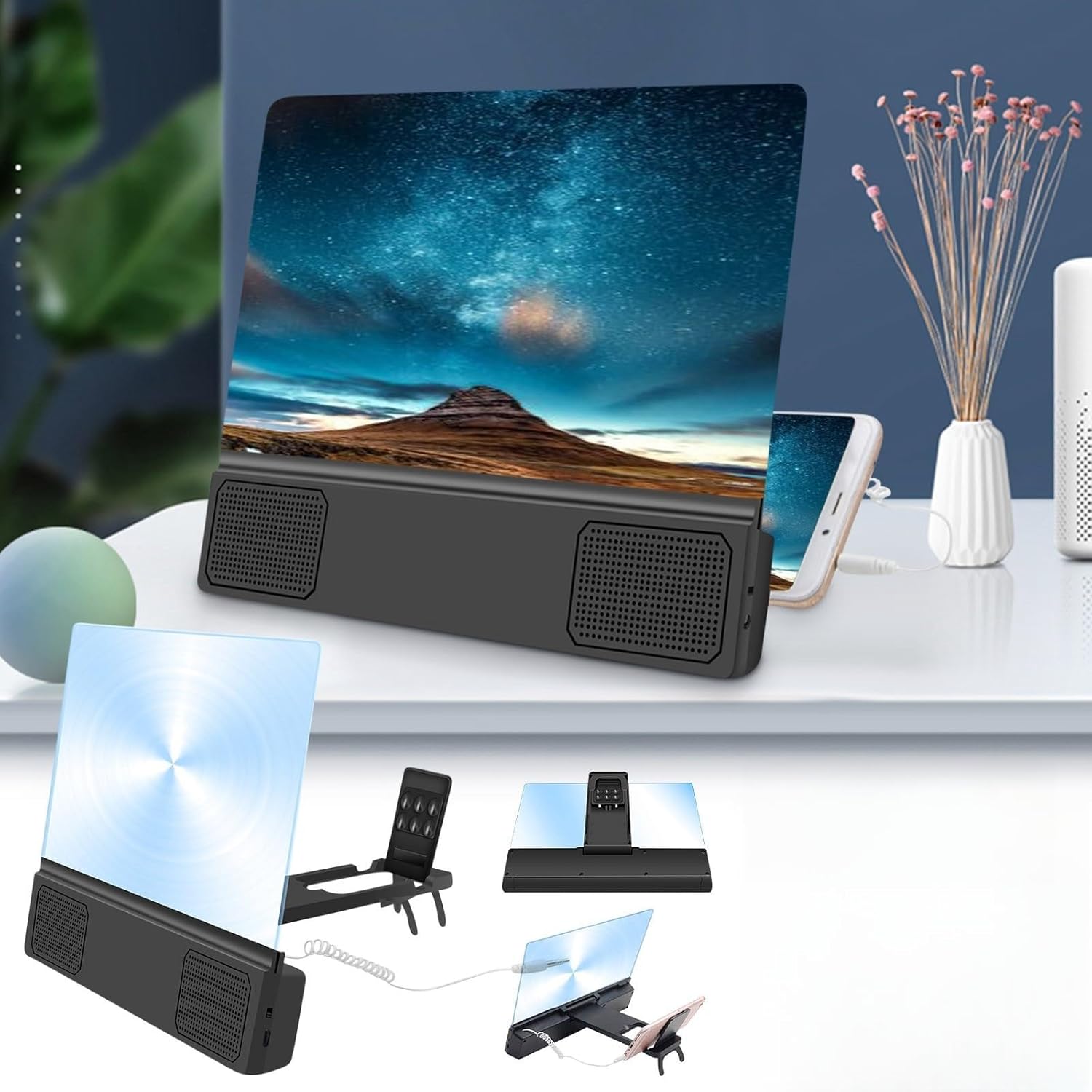 Amazon.com: 12" Screen Magnifier for Cell Phone, 3D Magnifier Phone ...