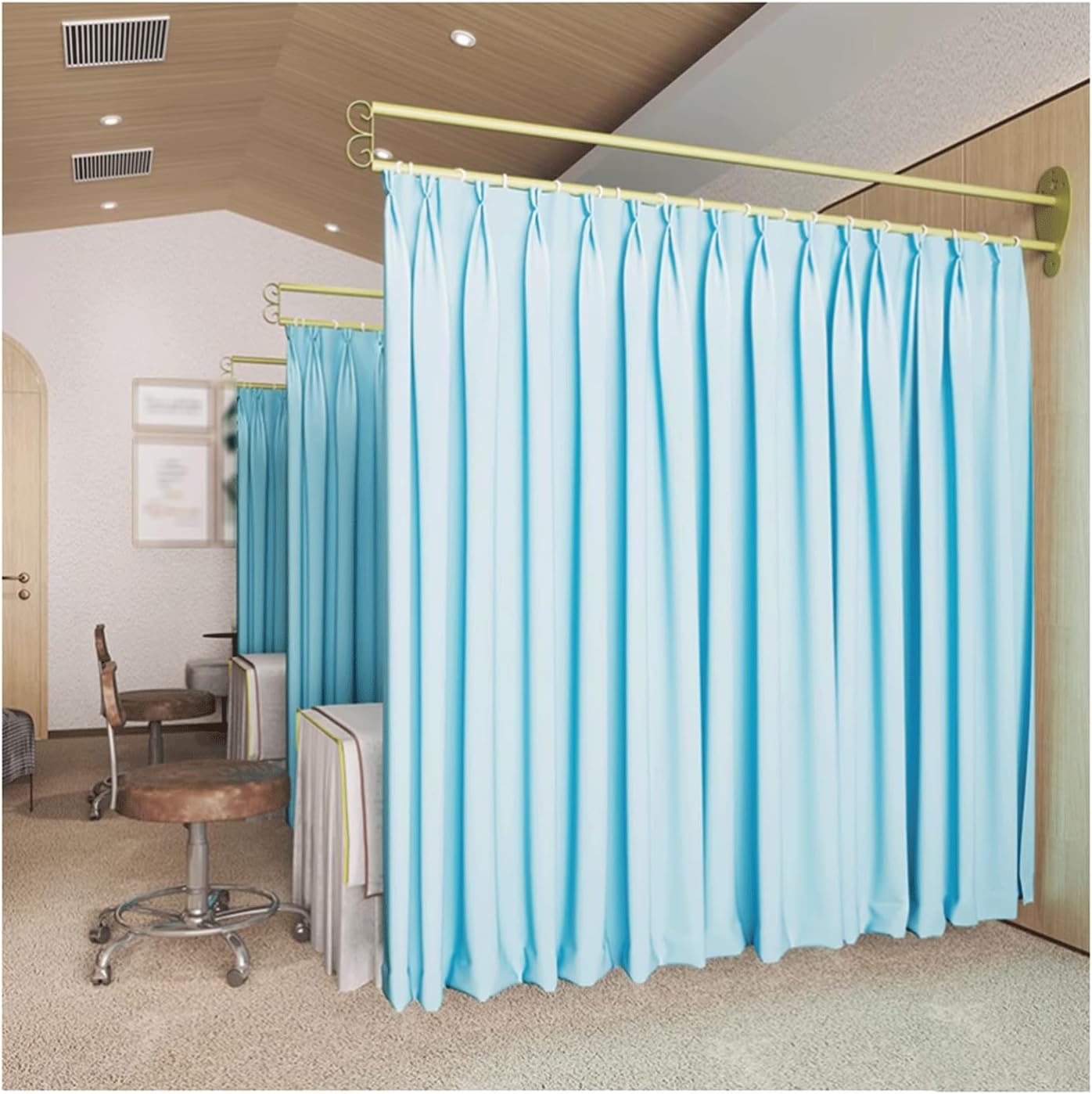 WOEOFK9 1 Pack Privacy Partition Curtain for Beauty Salon U-Shape ...