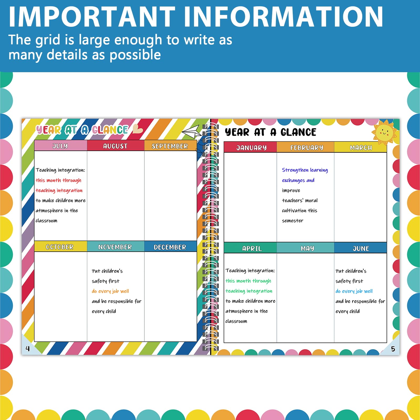 Snapklik.com : Rainbow Record Book Color Teacher Record Book Rainbow ...