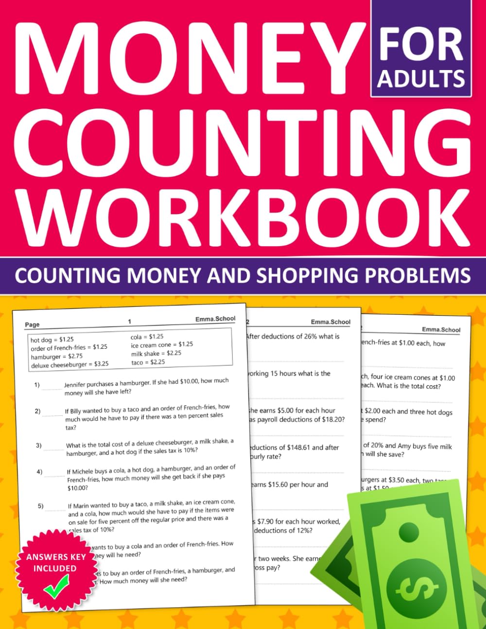 Counting Money Workbook For Adults: Math Money Workbook With Counting ...