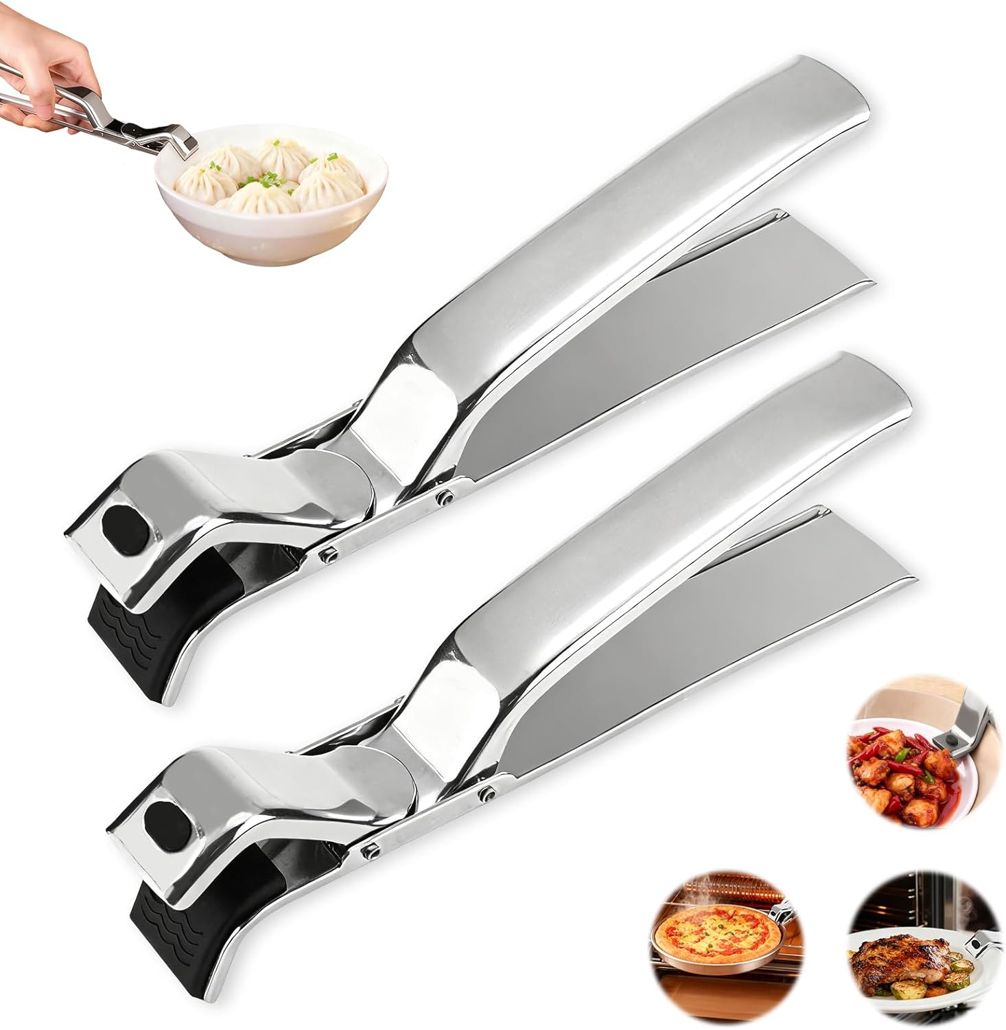 Amazon.com: 2Pcs Stainless Steel Hot Plate Gripper Clips - Multi ...