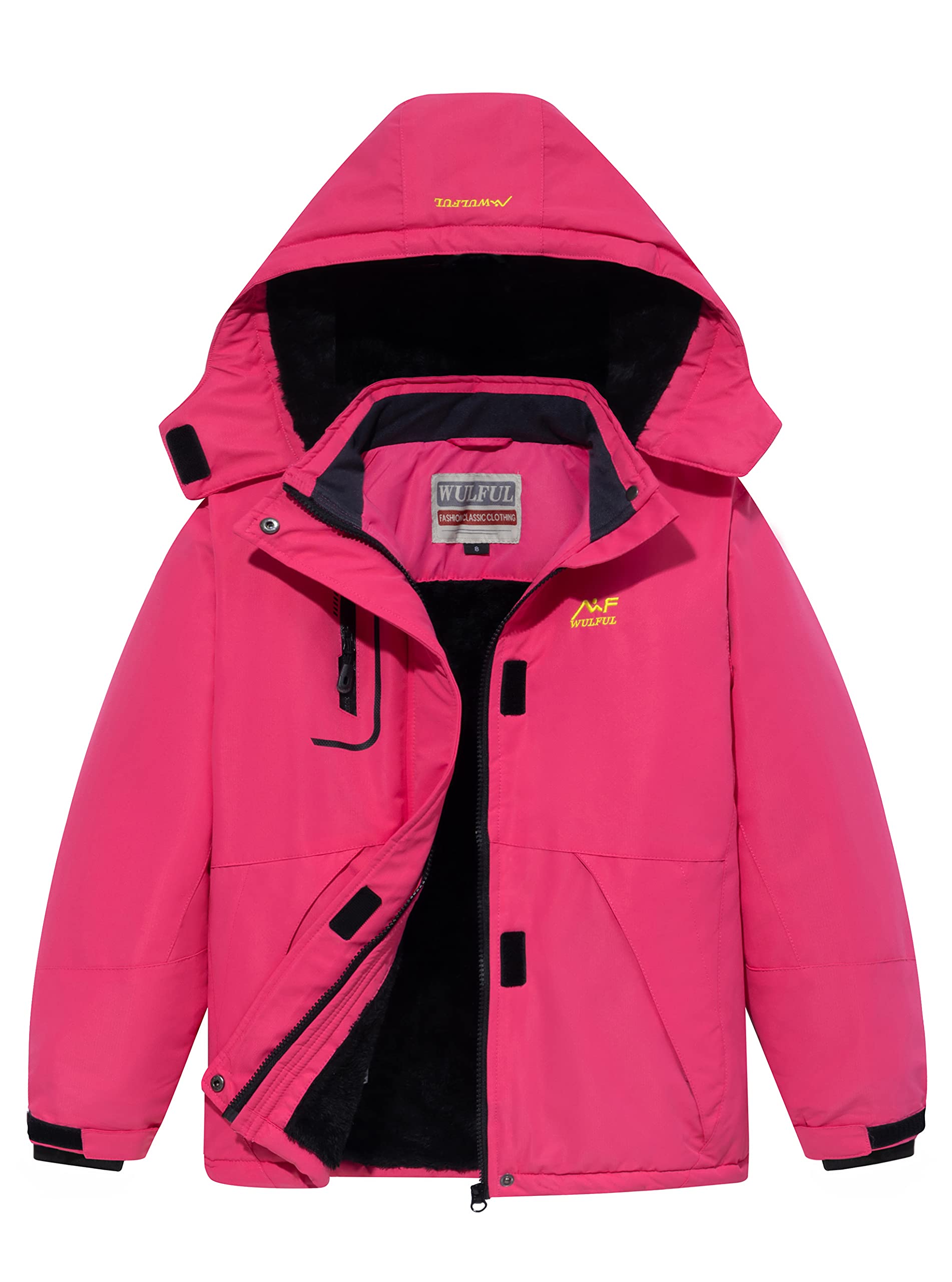 Snapklik.com : Girls Waterproof Ski Jacket Warm Fleece Hooded Winter ...