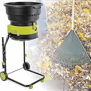 Electric Leaf Mulcher, Compost Shredder, 2500w Garden Leaf Crusher with ...