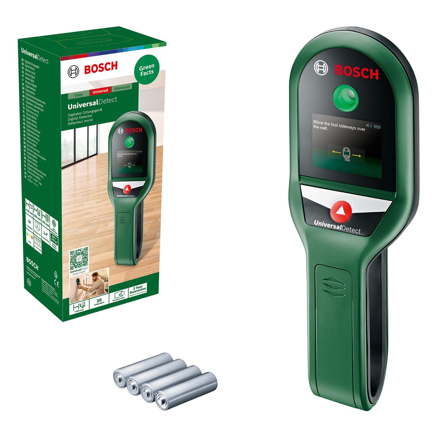 Bosch Detector, With 4x AAA Batteries, Step-By-Step Display Guide For ...