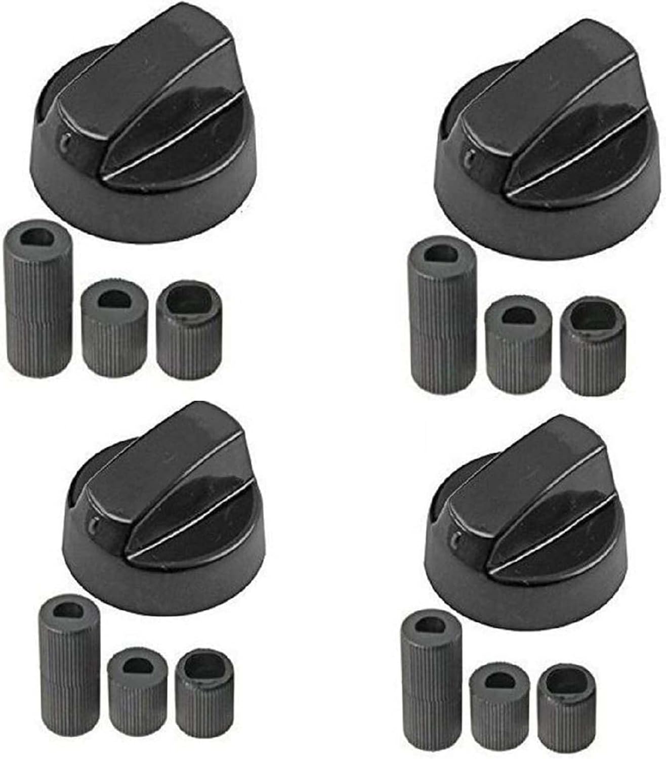 Amazon.com: UPARTS 4 Pack Black Universal Control Knobs with 12 ...