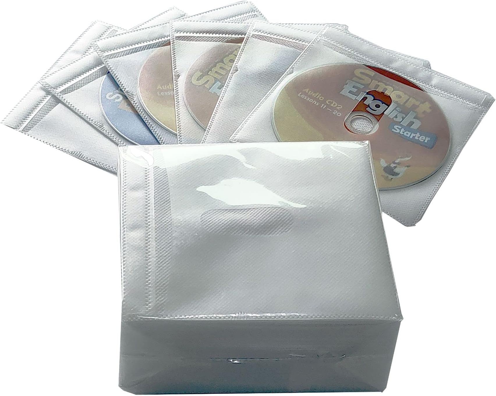 Hama 51179 CD/DVD Pack of 25 Paper Protective Storage Sleeves - White ...