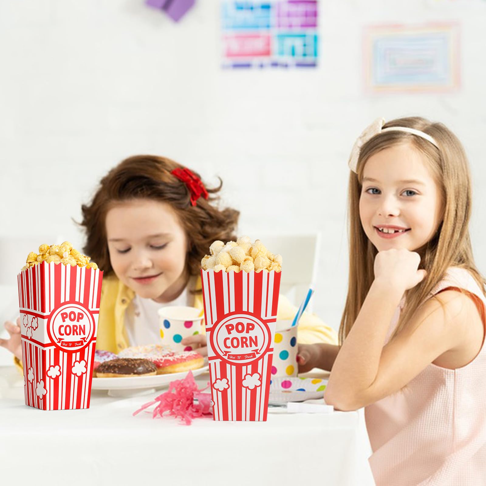 Snapklik.com : Popcorn Boxes,20 Pack Popcorn Bucket Containers, 46 OZ ...