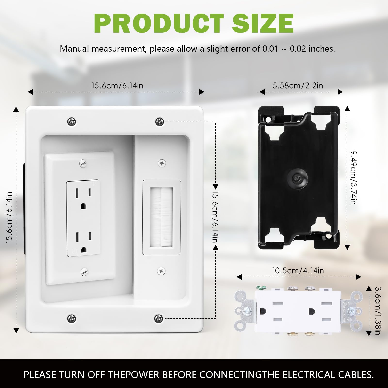 Recessed Power Box For Behind Tv