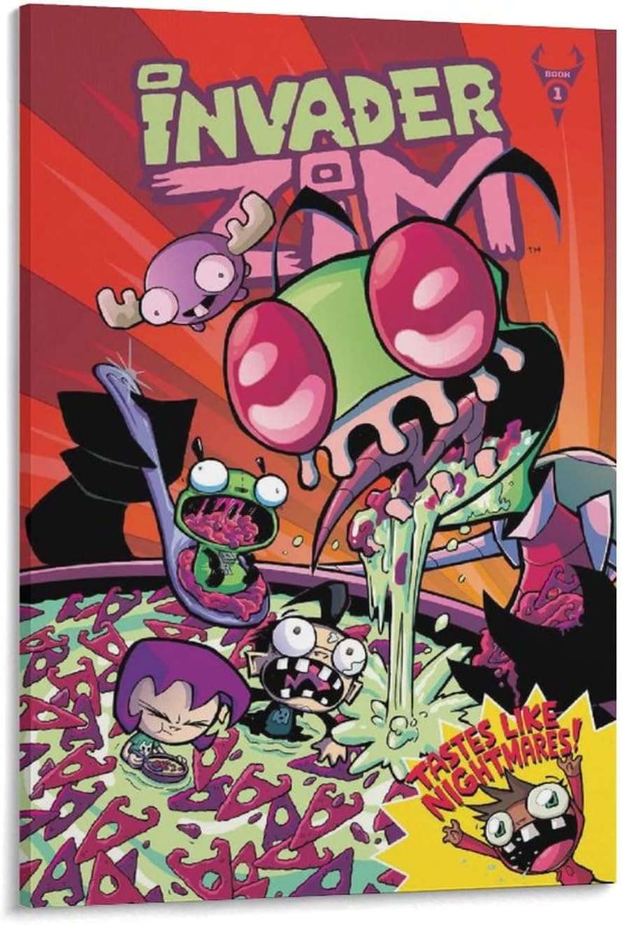 Amazon.com: Invader Zim Poster Anime Poster (2) Picture Print Canvas ...