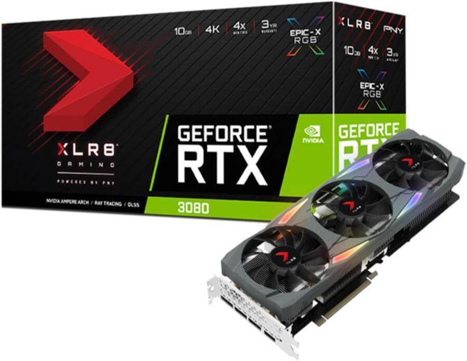 Amazon.com: PNY GeForce RTX™ 3080 10GB XLR8 Gaming Uprising Epic-X RGB ...