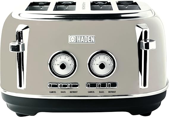 Haden Dorset 75039 Stainless Steel 1500W Retro Toaster 4 Slice Wide ...