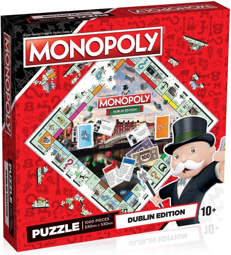 Winning Moves Dublin Monopoly 1000 Piece Jigsaw Puzzle Game, inspired ...