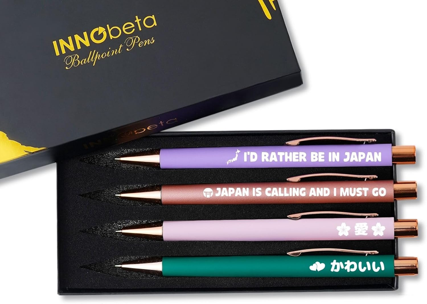 Amazon.com : InnoBeta Japanese Gifts, Ballpoint Pen Set of 4, Gifts for ...