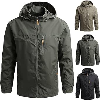 Générique Veste Softshell Doudoune Hommes Veste de Pluie pour Homme ...