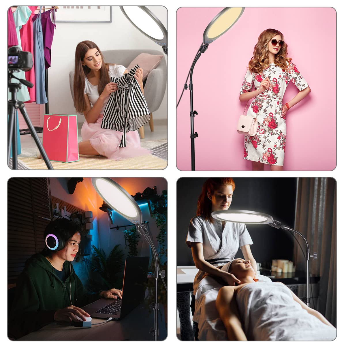 Stehlampe Dimmbar GSKAIWEN 12 Inch Panel Light Ring Light Photography ...