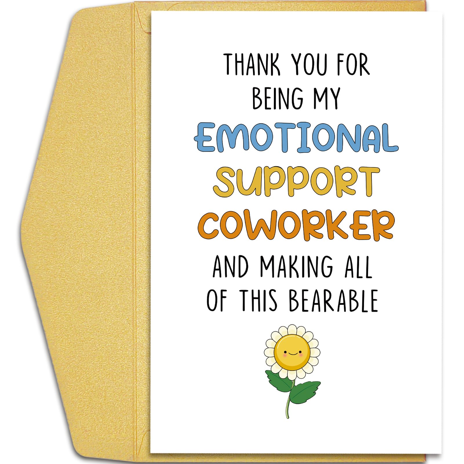 Amazon.com : Qiliji Funny Coworker Greeting Card, Coworker Birthday ...