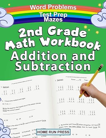 2nd Grade Math Workbook Addition and Subtraction: Second Grade Workbook ...