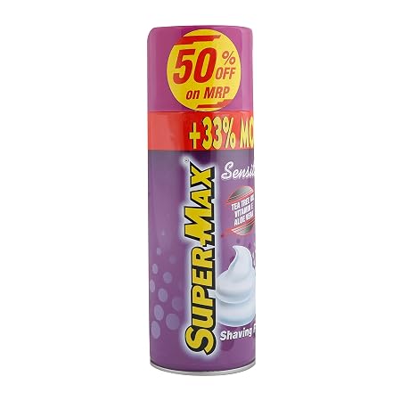 Supermax Sensitive Shaving Foam - 400ml : Amazon.in: Health & Personal Care