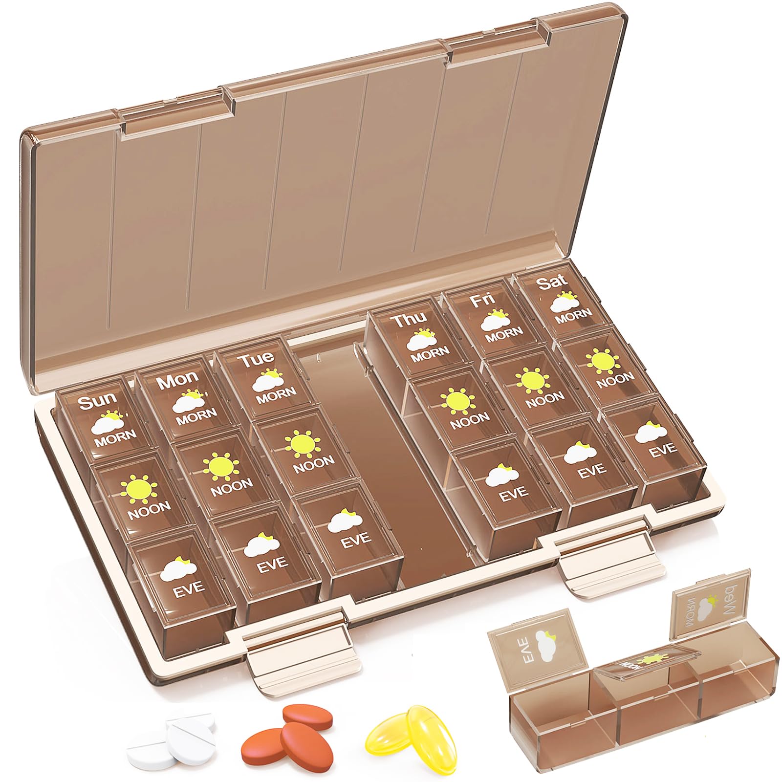 Amazon.com: Medilax Pill Organizer 3X a Day, Pill Boxes and Organizer 3 ...
