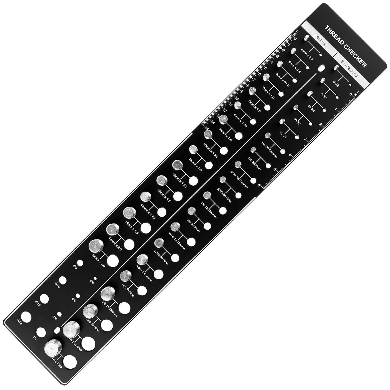 UYEXM Nut and Bolt Thread Checker, 34 Bolt Size and Thread Gauge ...