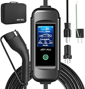 Amazon.co.jp: joy all 電気自動車充電器 110V-240V SAE J1772 EV 充電ケーブル 4つ電流モード切替可能 8A/10A/13A/15A 電気自動車充電 ...