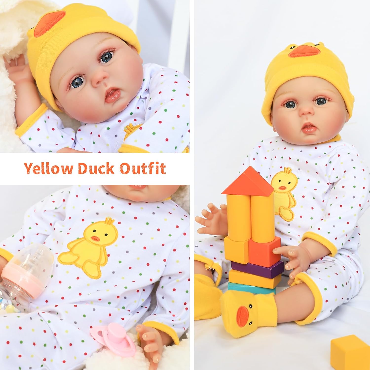 COSYOVE Ropa de muñecas Reborn de pato amarillo, accesorios para ...