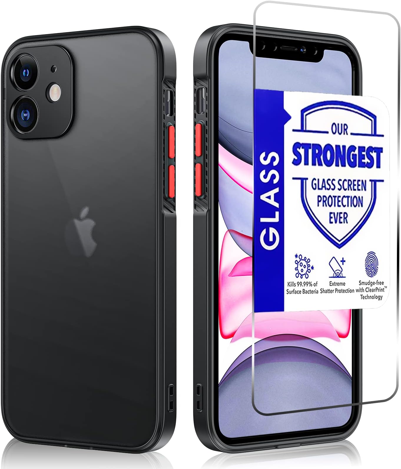 LeYi Funda para iPhone 11 (2019) 6,1" con [2-Unidades] Cristal Vidrio ...