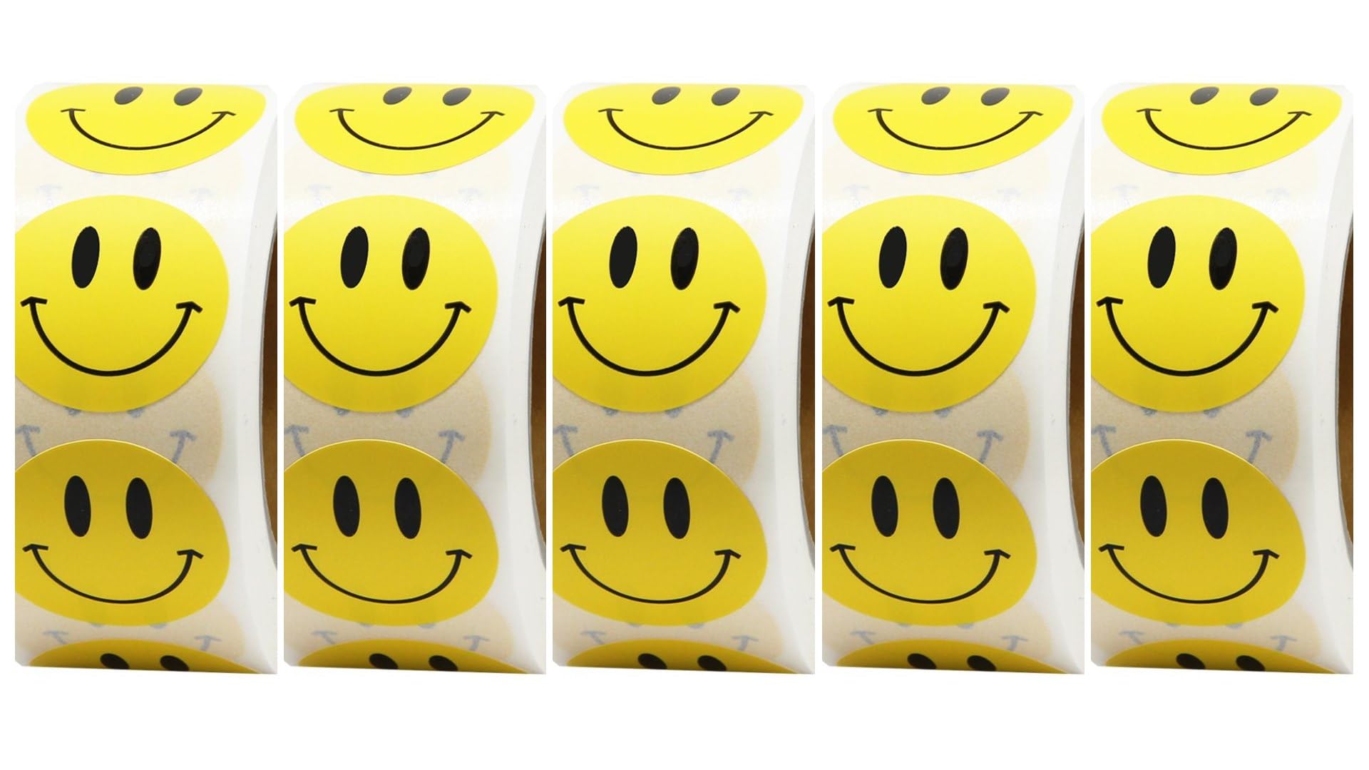 Buy DHAVAL Rolls of 1000 Yellow Smiley Face Stickers – 1 Inch Round ...