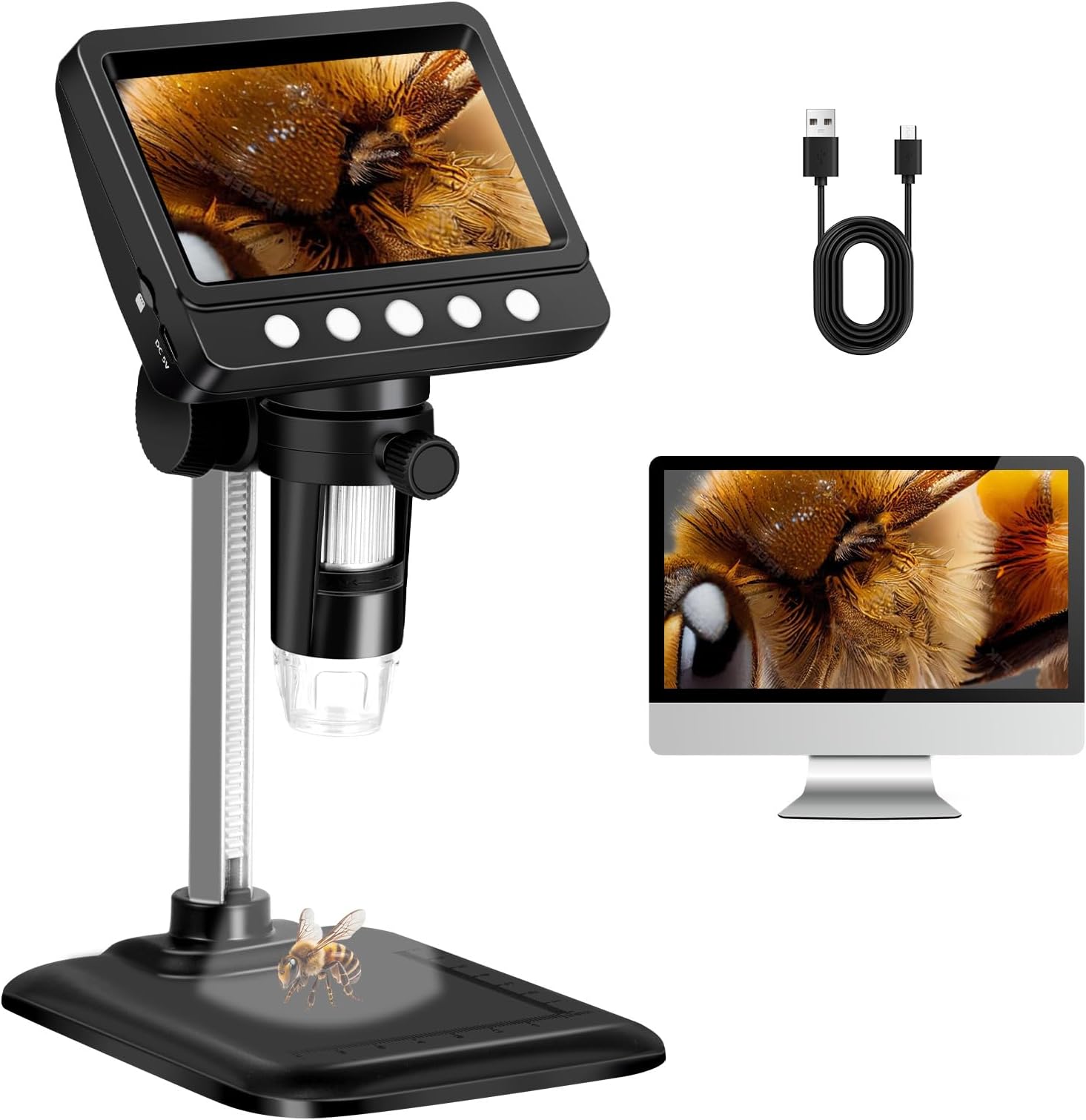 Focallux Microscopio Digital USB, HD Microscopios para Electronica ...