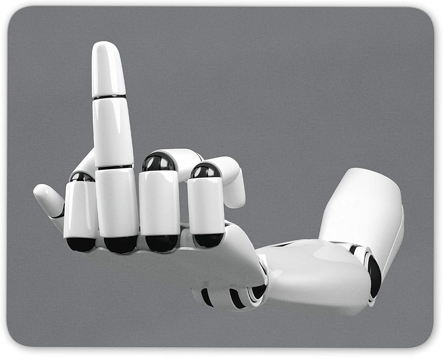 Destination Vinyl Ltd Middle Finger Robot Mouse Mat Pad - Rude Funny ...