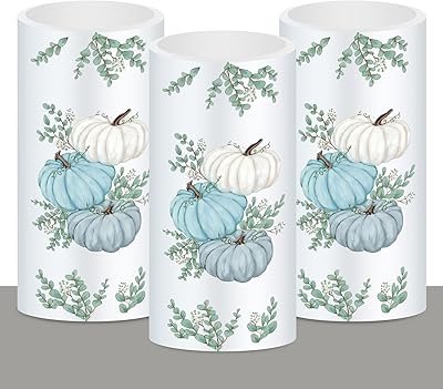 Amazon.com: Flameless Real Wax Flickering Flame Fall Maple Leaf LED ...