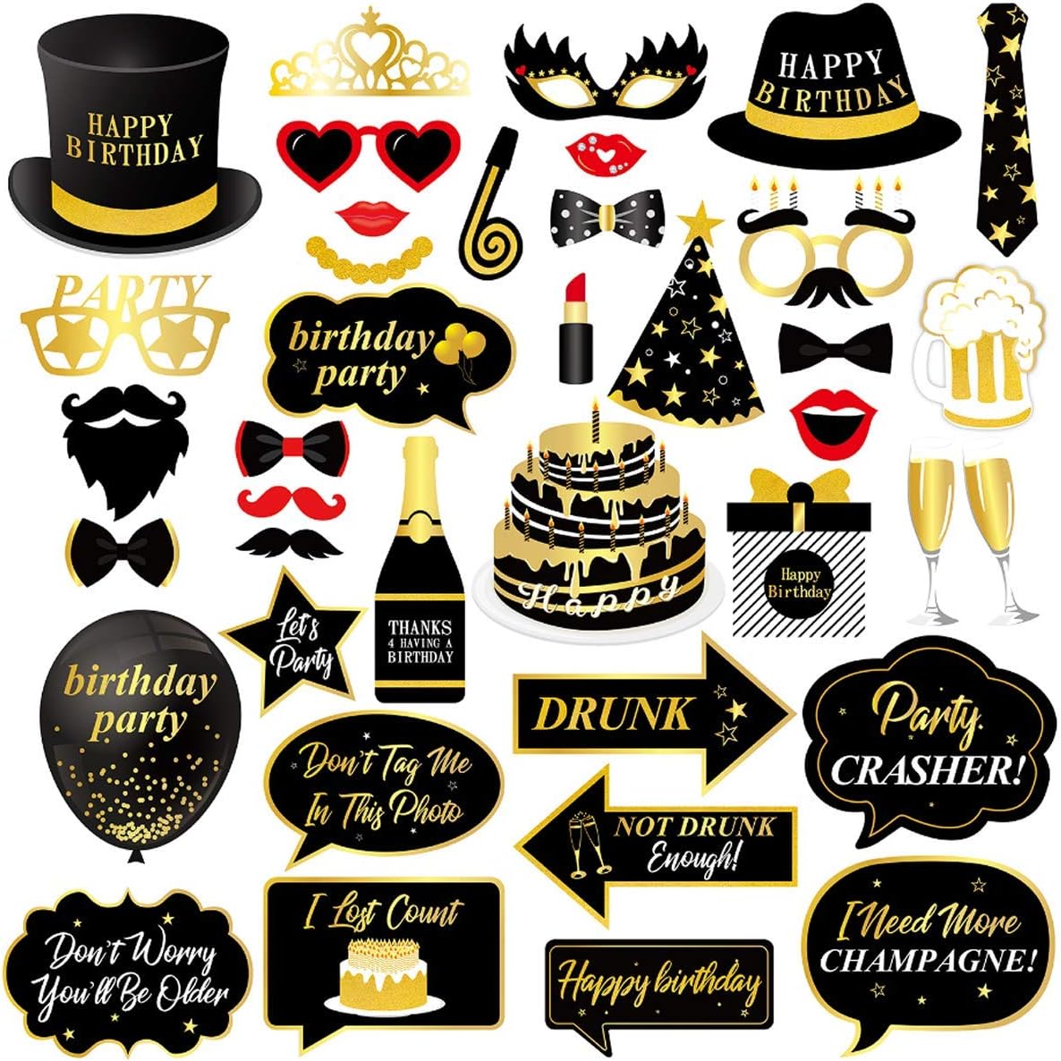 Roaring 1920's Party Photo Booth Props 42pcs, Twenties Jazz 1920s Photo ...