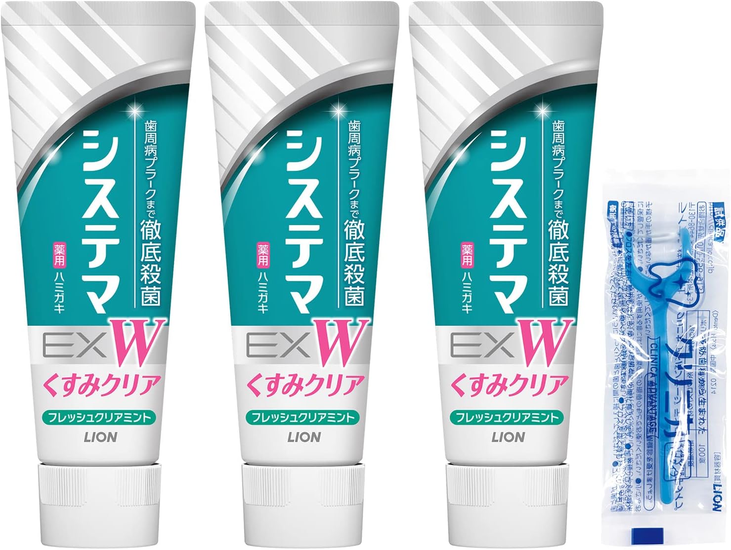 Amazon.co.jp: Systema EX W Dull Clear Toothpaste, Fresh Clear Mint, Toothpaste, Periodontal ...