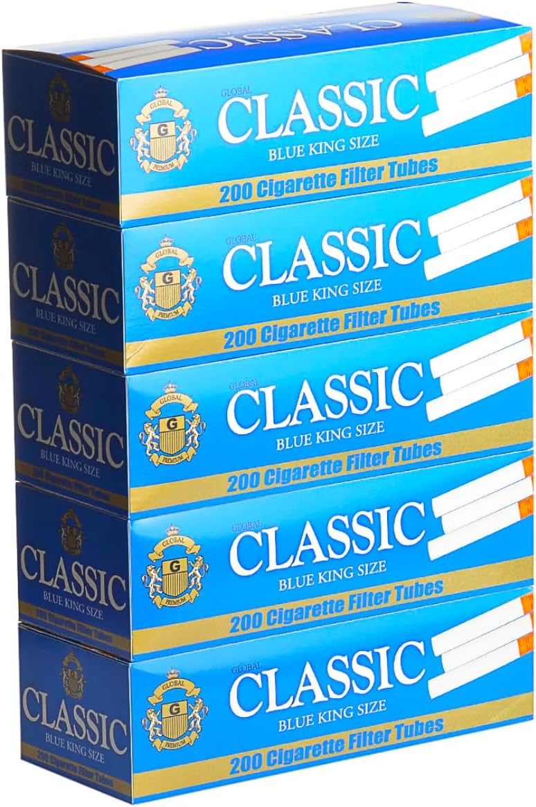 Amazon.com: Global Classic Light Blue King Size Cigarette Tubes 200 ...