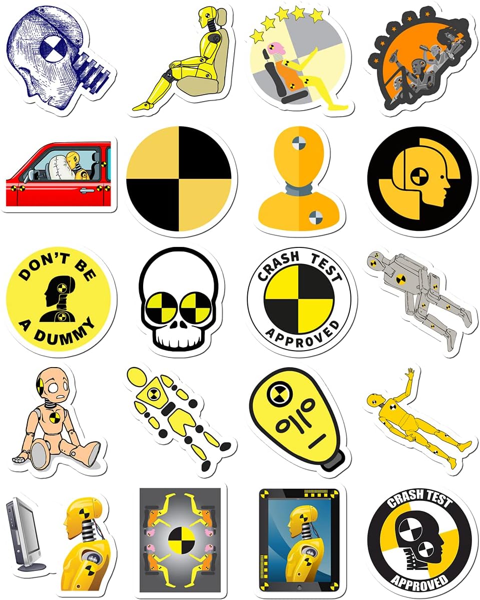 Amazon.com: Stickers 20 Pcs Per Pack Crash Vinyl Test Laptop Dummy ...