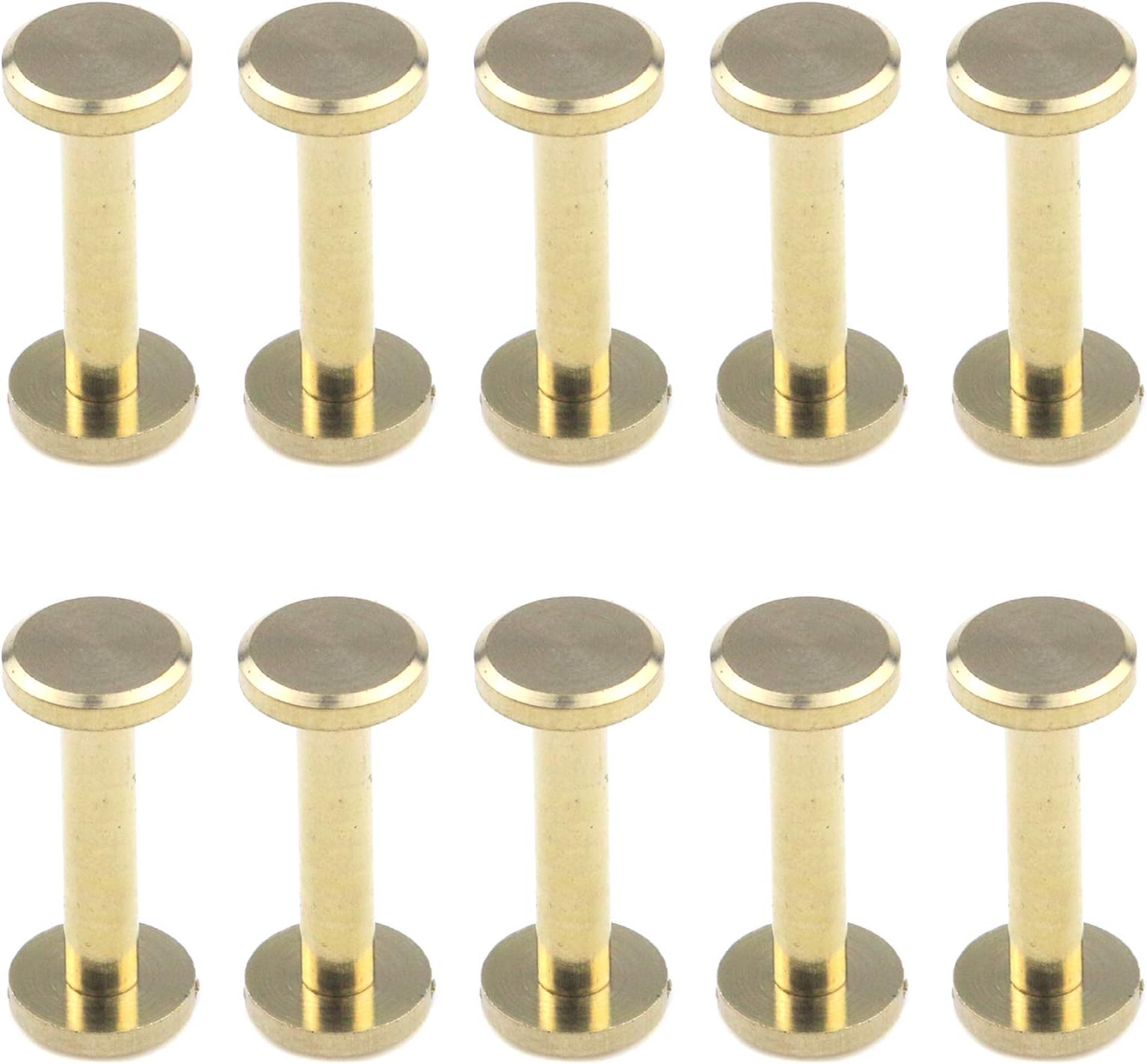 Amazon.com: 60 Sets Silvery Chicago Screws 3/4 Inches Screw Posts Metal ...