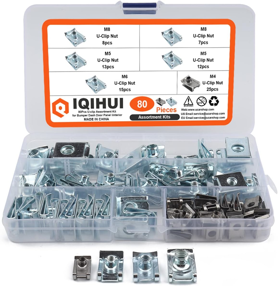 Amazon.com: The Hillman Group 58462 M8 Metric Extruded U-Nut, 20-Pack ...